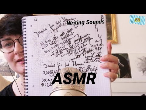 ASMR | Writing Sounds (Page Turning & Tapping, Drawing, Pen Sounds ...
