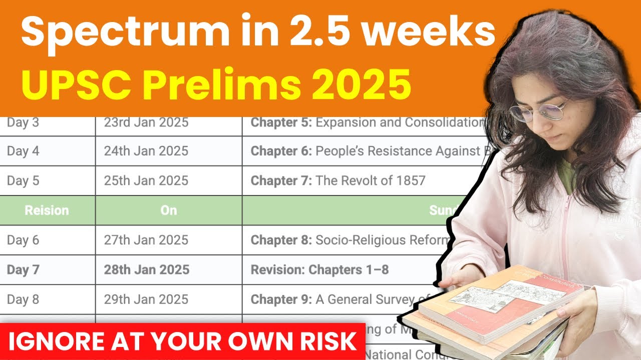 Get Ready to Revise Spectrum with This 2.5 Master Week Plan | UPSC CSE ...