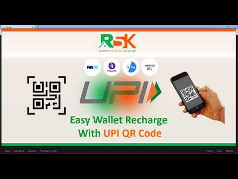 Easy Wallet Recharge With UPI QR Code - YouTube