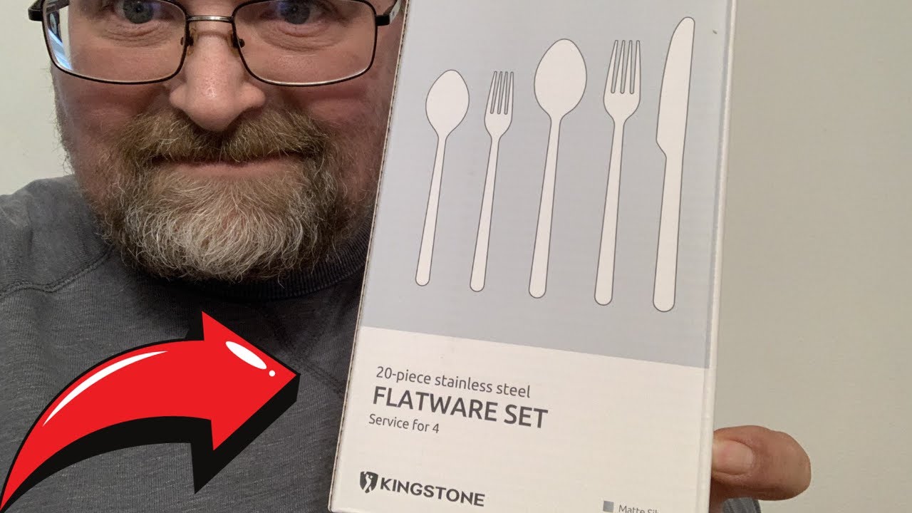 KINGSTONE Forged Silverware Set 18/10 Stainless Steel Review - YouTube