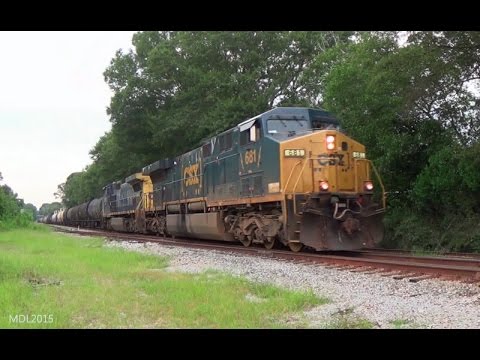 HD: CSX 681 leads CSX K281-24 in Newnan, GA - YouTube