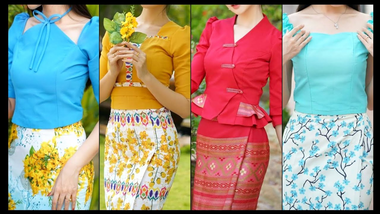 Attractive and modern traditional dress of Myanmar collection and ...