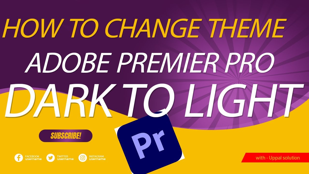 adobe premiere pro theme | White to dark theme Primer pro|#ytshorts ...