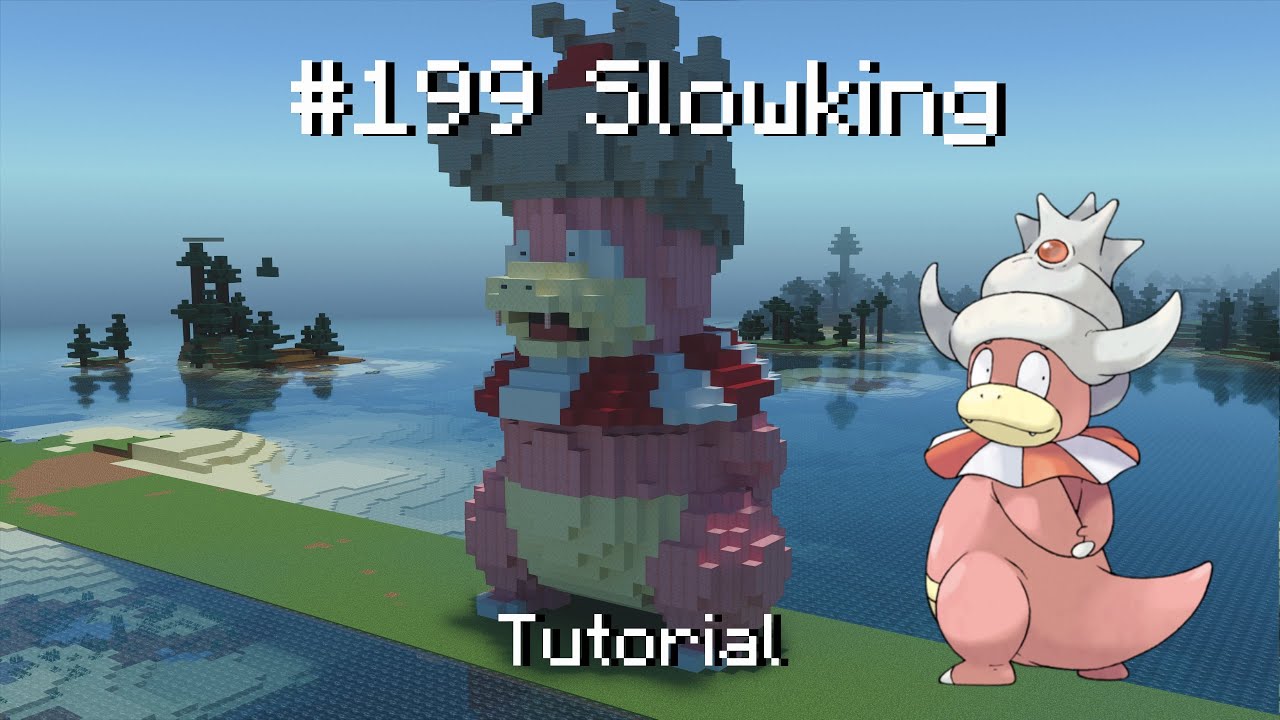 How to build a Pokémon Slowking statue in Minecraft (Tutorial) - YouTube