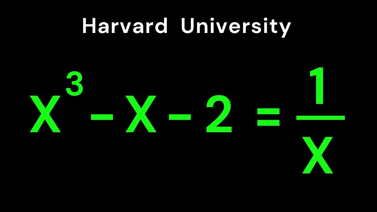Harvard University | A Nice Algebra Problem | Can you solve? - YouTube