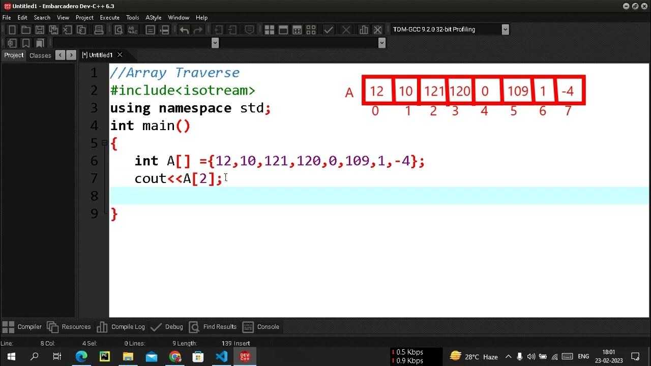 Operation On Arrays Array Traversal Program In C Array Traversing Program Codewithhari 2681