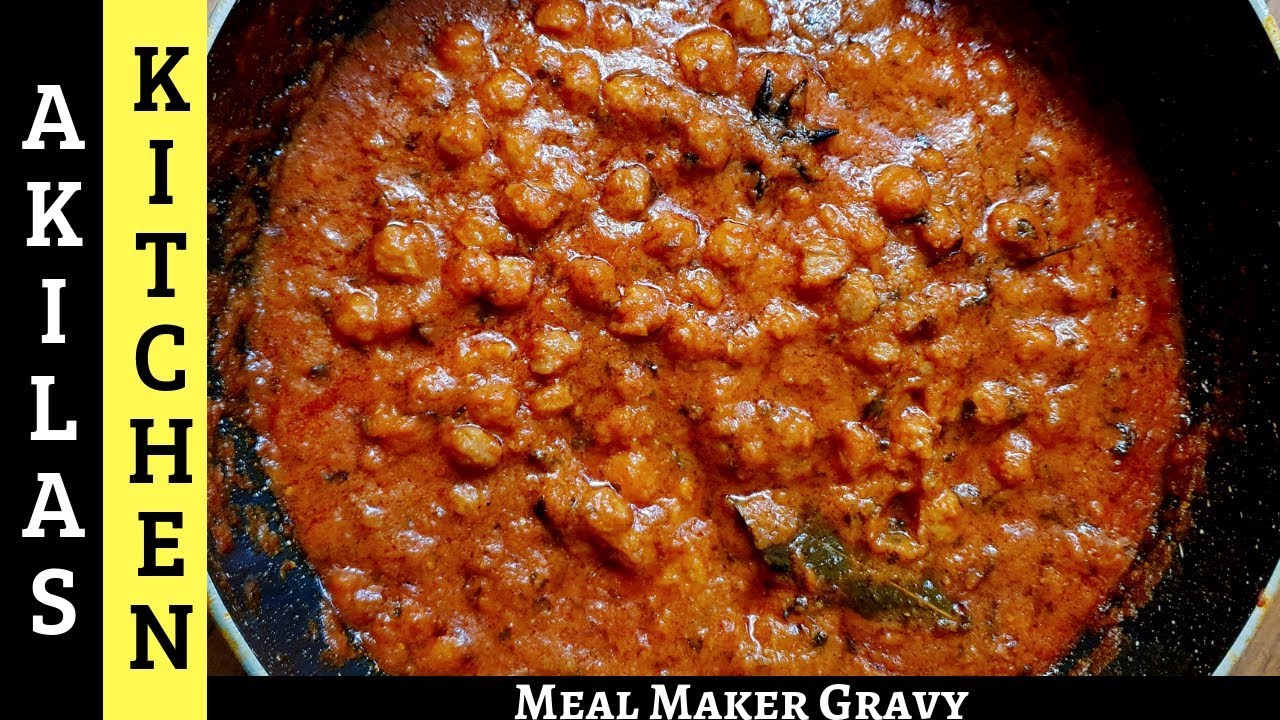 Meal maker gravy | soya chunks gravy | tasty side dish for chappathi ...