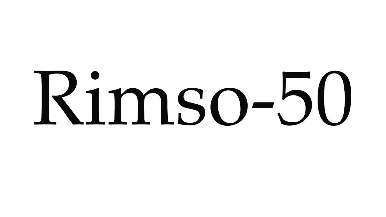 How to Pronounce Rimso-50 - YouTube