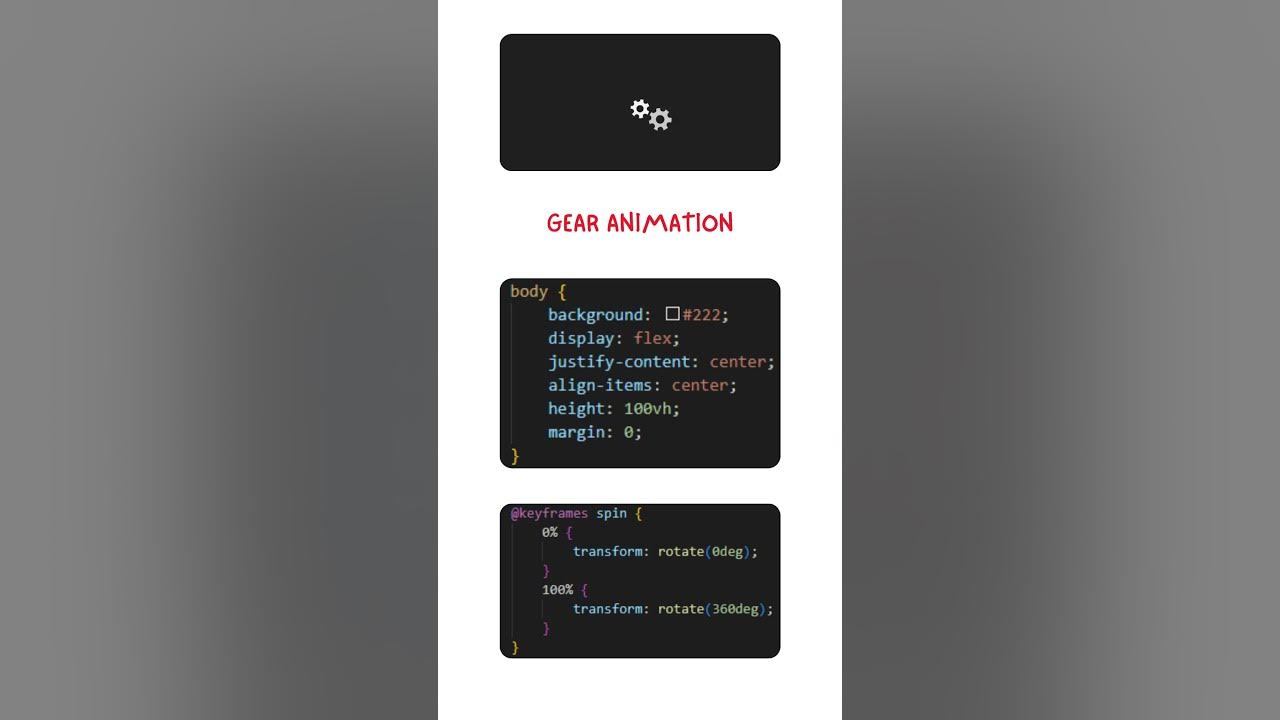 Gear Animation || Html And Css #cssanimation #css3animation #coding #programming #css #cssworld ...