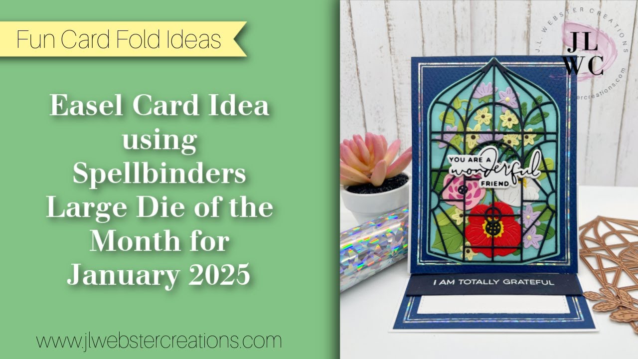 Fun Card Fold Ideas using Spellbinders Botanical Atrium Die - YouTube