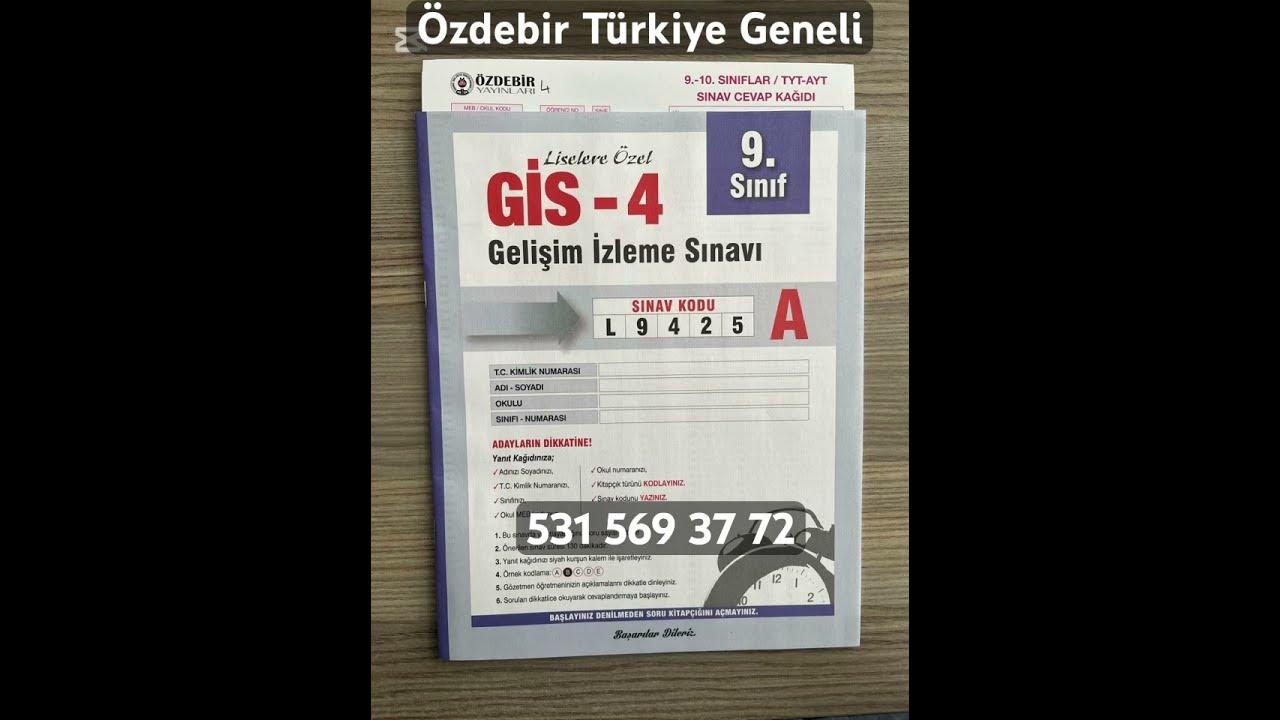 2025 YKS ÖZDEBİR 9. SINIF TÜRKİYE GENELİ L9425 GİS-4 #shorts #özdebir #tyt #gis #cevapanahtarı # ...