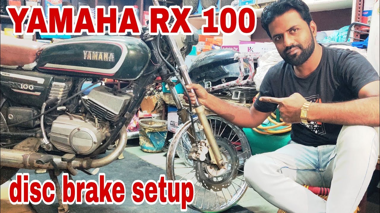 Yamaha RX 100 disc break setup #yamaha #rx100 Yamaha disc break kese ...