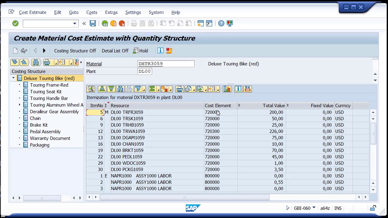 SAP GBI Kalkulation (CK11N) - YouTube