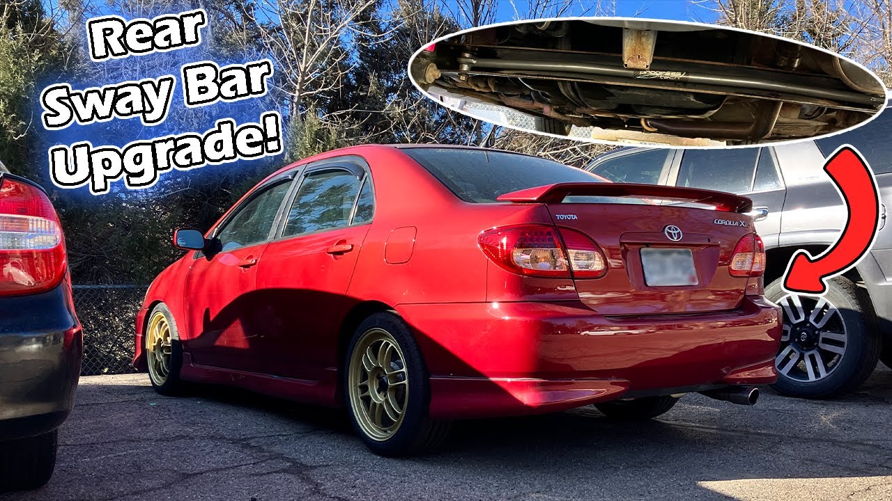Corolla XRS Rear Sway Bar Upgrade! - YouTube
