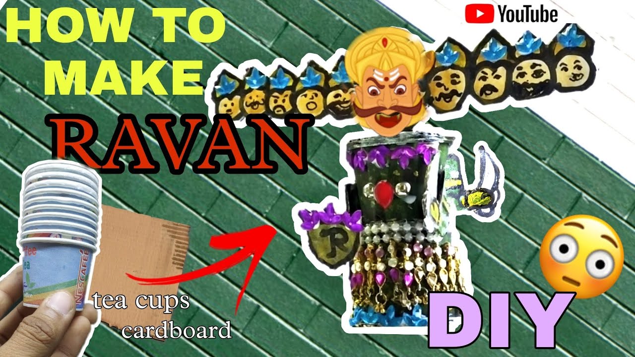 How To Make Ravan | DIY Ravan | #dussera #ravan #diy - YouTube