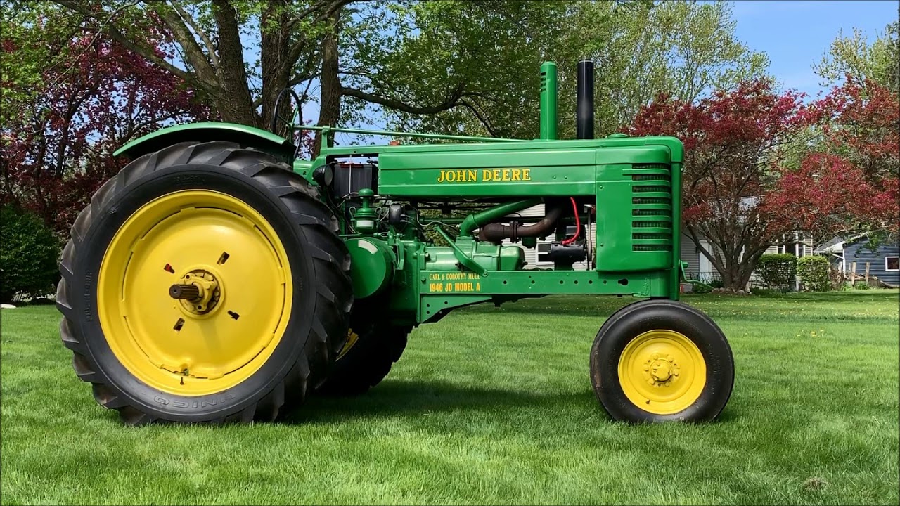 1946 John Deere A- Carl Mull Estate Auction Lot 2 - YouTube