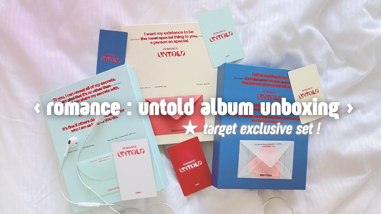 enhypen romance: untold album unboxing ️‍🩹 target exclusive versions ...