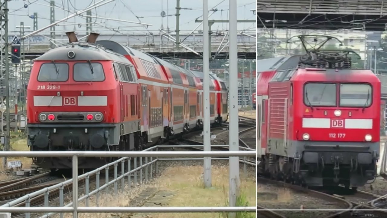 Germany: Class 218 'Rabbit' & Class 112 electric locomotives seen at ...