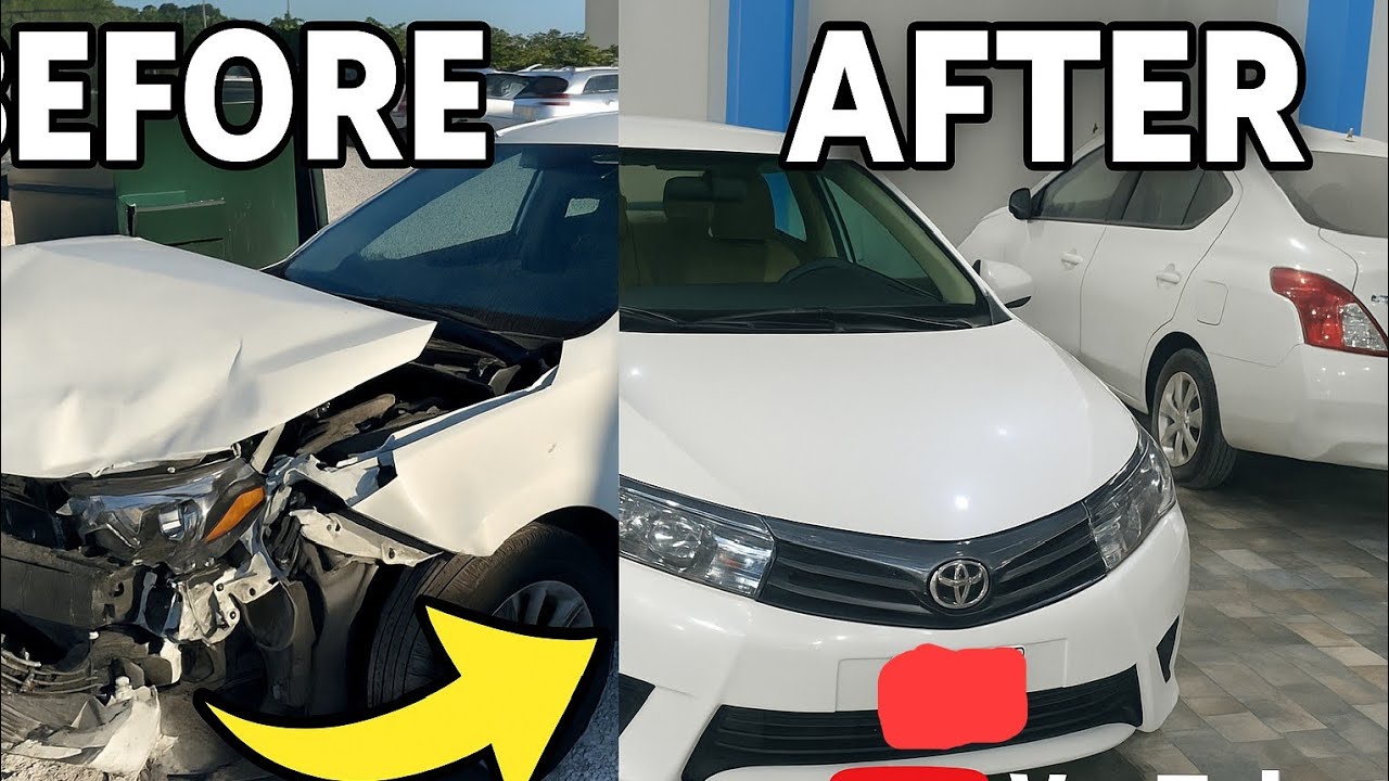 "Accident to Brand New | Toyota Corolla Full Front Repair | Before ...