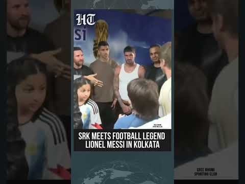 Lionel Messi Meets Shah Rukh Khan in Kolkata During The GOAT India Tour 2025 | #shorts