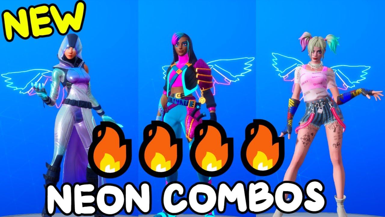 FORTNITE NEON WINGS Look AMAZING with These Fortnite Skins - YouTube
