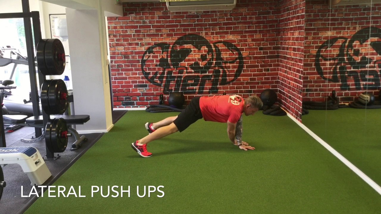 Lateral push ups - YouTube