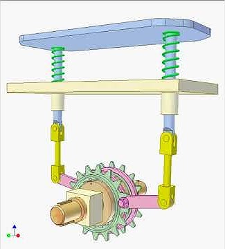 Converting two way linear motion into one way rotation 2 - YouTube