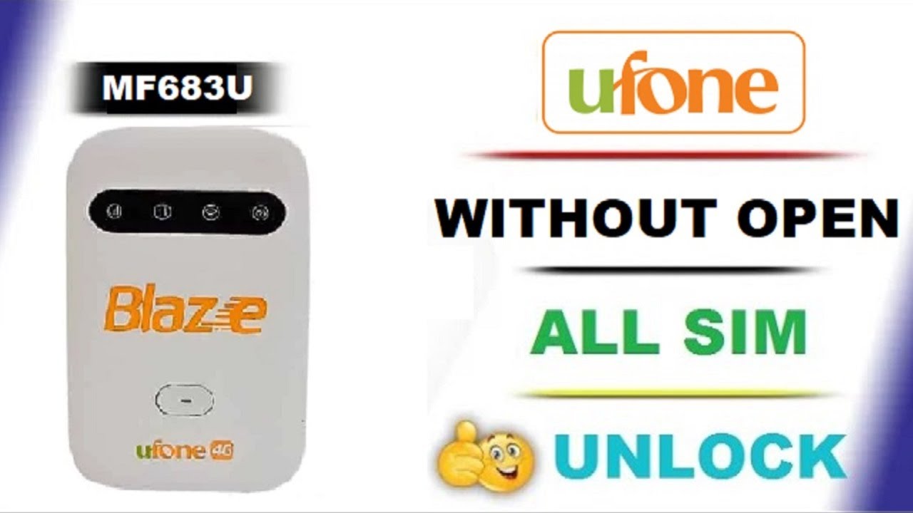 UFONE BLAZE NEW MODEL MF683U UNLOCK ALL SIM BY AWAIS TECH - YouTube