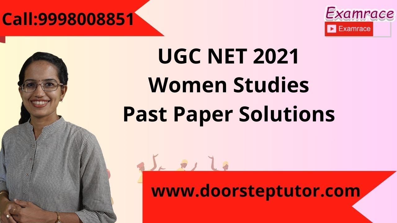 UGC NET 2021 Women Studies Past Paper Solutions #ugcwomenstudies - YouTube