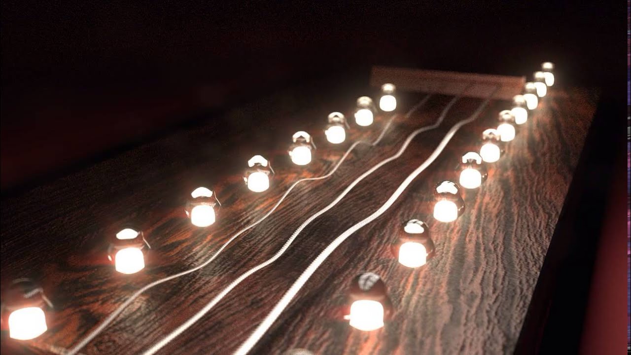 slow-mo guitar strings (CGI) - YouTube