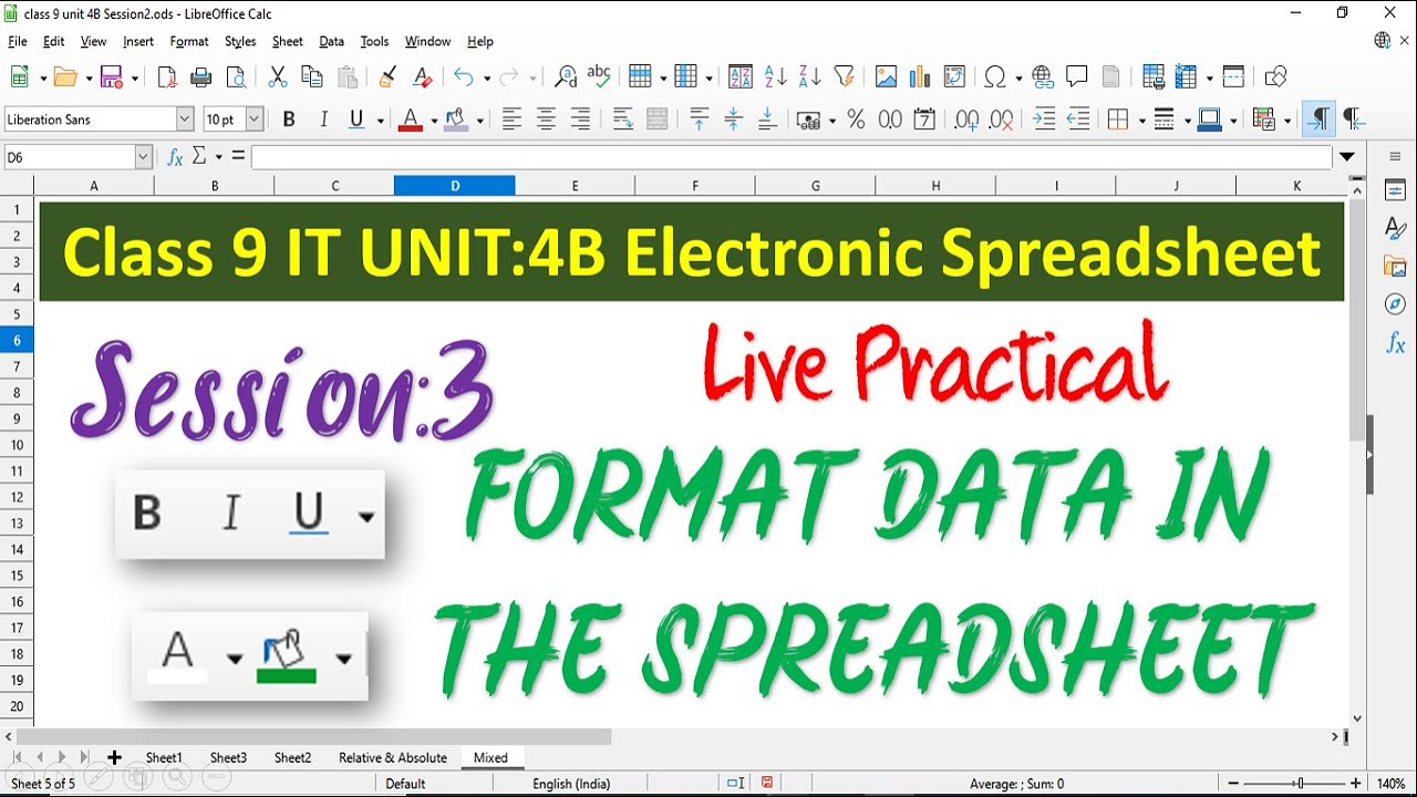 Format Data In The Spreadsheet Live Practical Unit 4B Electronic format-data-in-the-spreadsheet-live-practical-unit-4b-electronic
