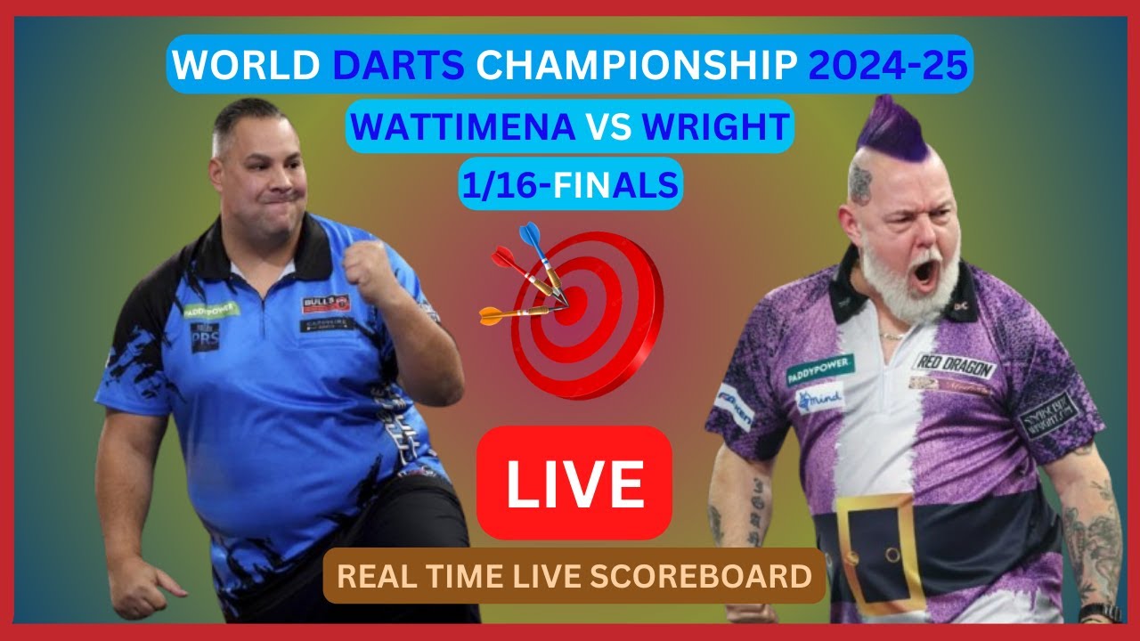 Jermaine Wattimena Vs Peter Wright LIVE Score UPDATE 2024-25 PDC World ...