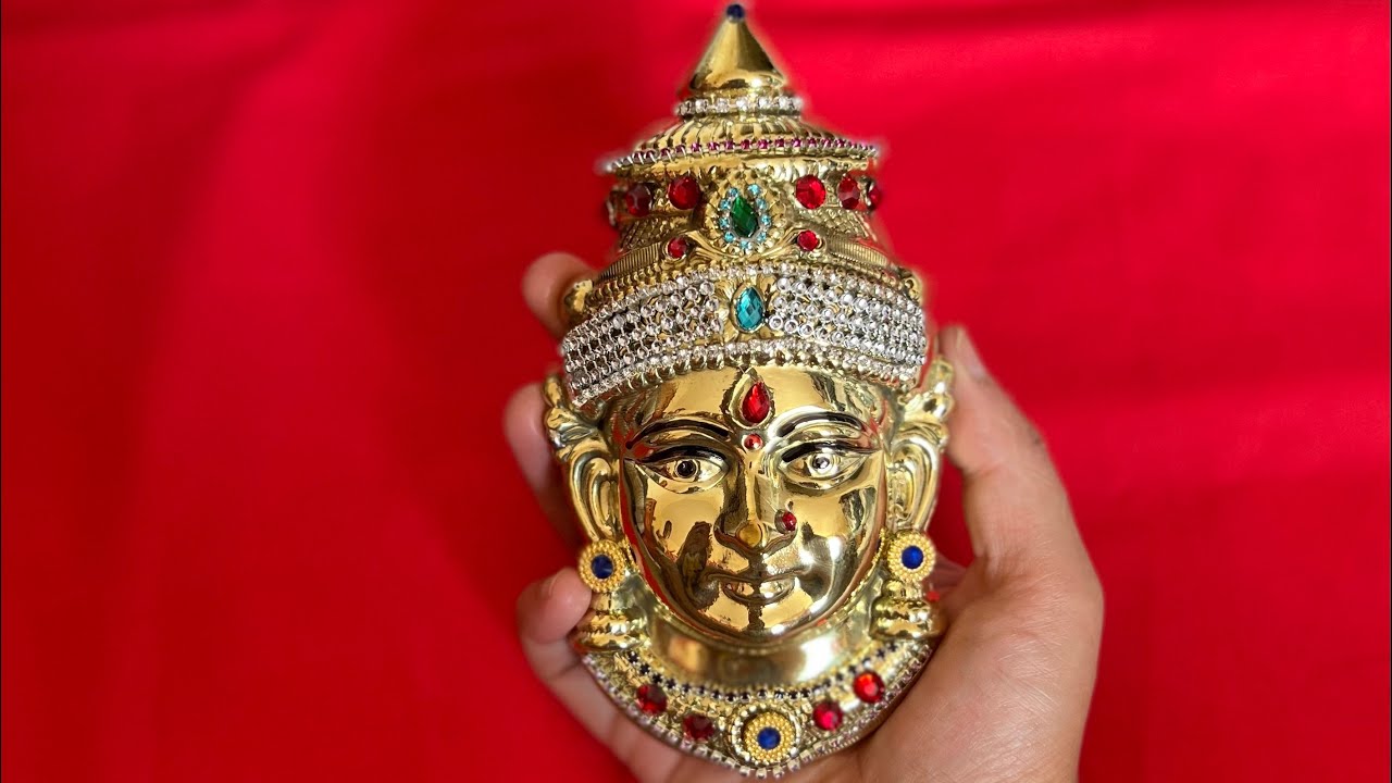 Brass varalakshmi ammavari face| gold plated ammavari face| lakshmi ...