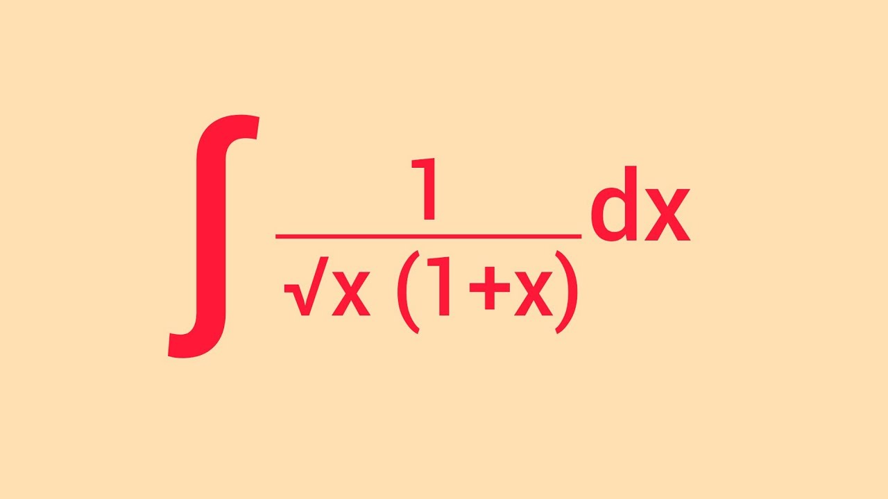 Integrate ∫1/√x (1+x) dx (substitution) | #integration #maths - YouTube