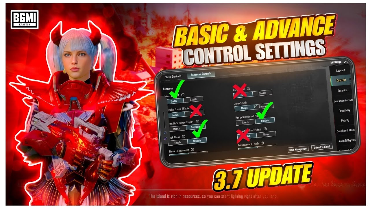 BGMI All New Basic Advanced Control SETTINGS | Perfect SENSITIVITY ...