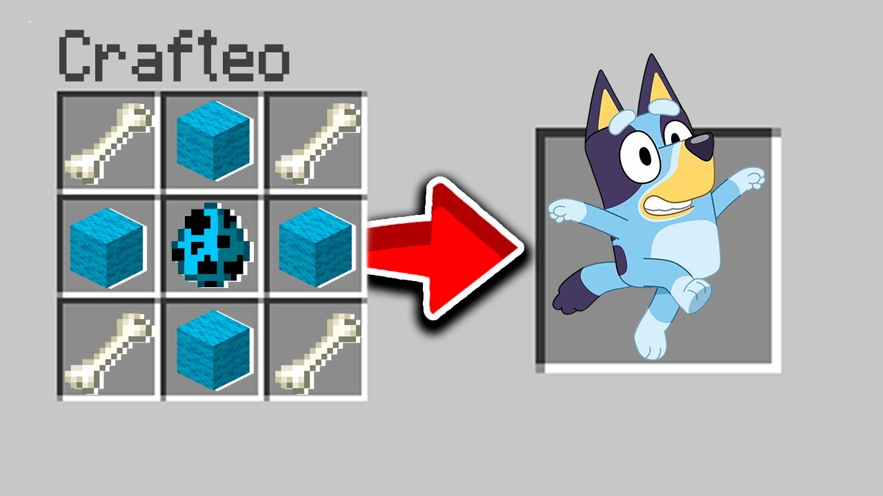 Cómo Craftear a Bluey en Minecraft😱 - YouTube