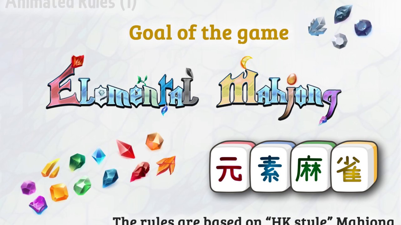 Elemental Mahjong (1) Goal of the game - YouTube