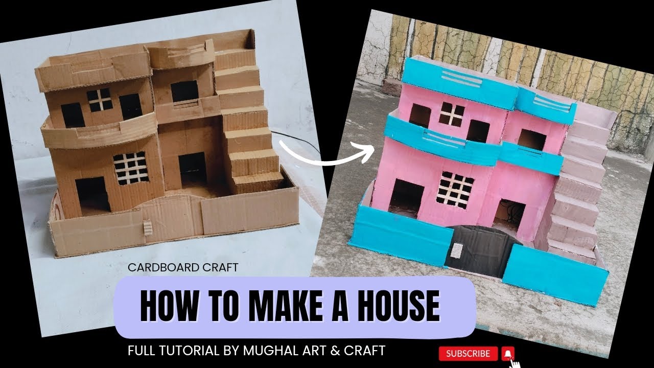 How to Make a House Out of Cardboard | DIY Cardboard House project ...