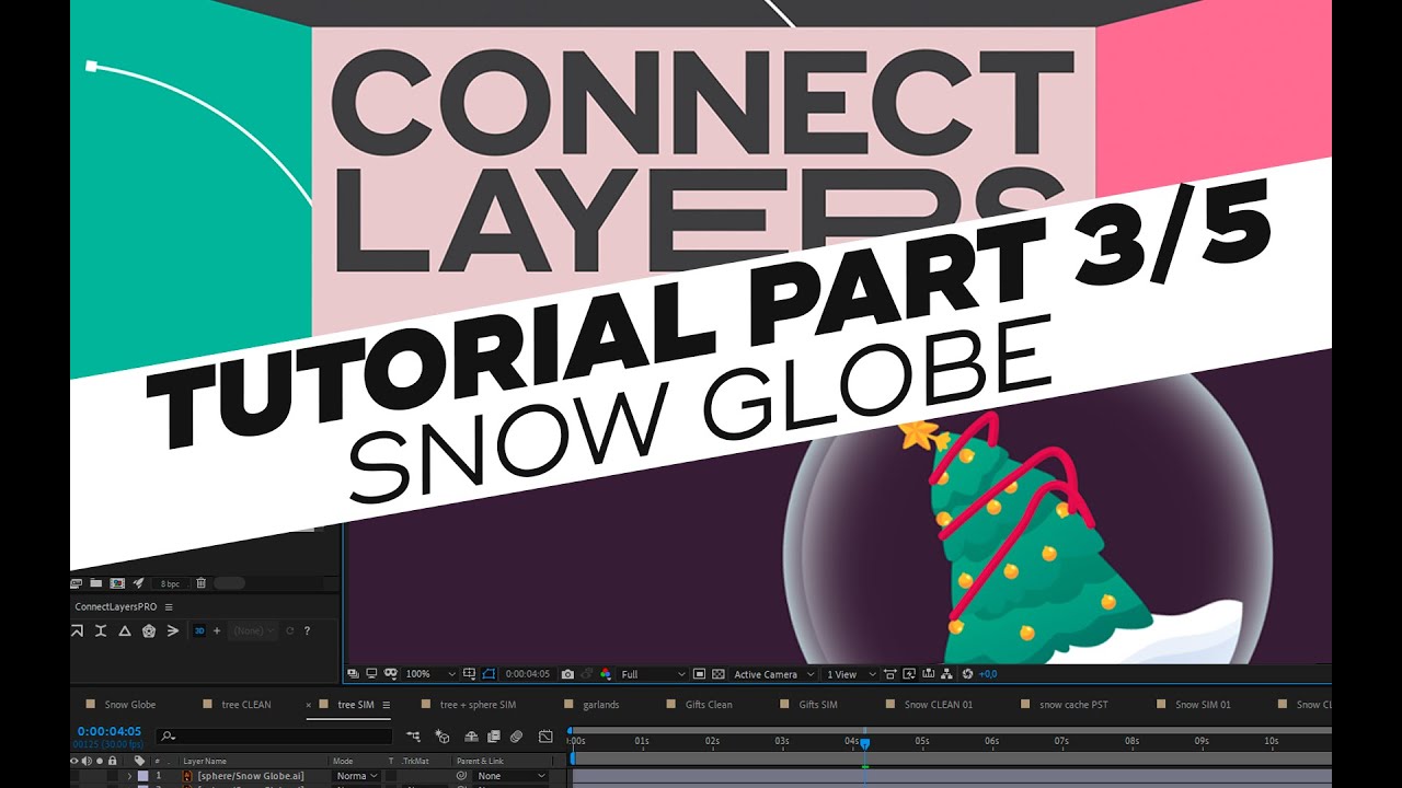 Tutorial 3/5: Animate a Snow Globe - Christmas garland - with After ...
