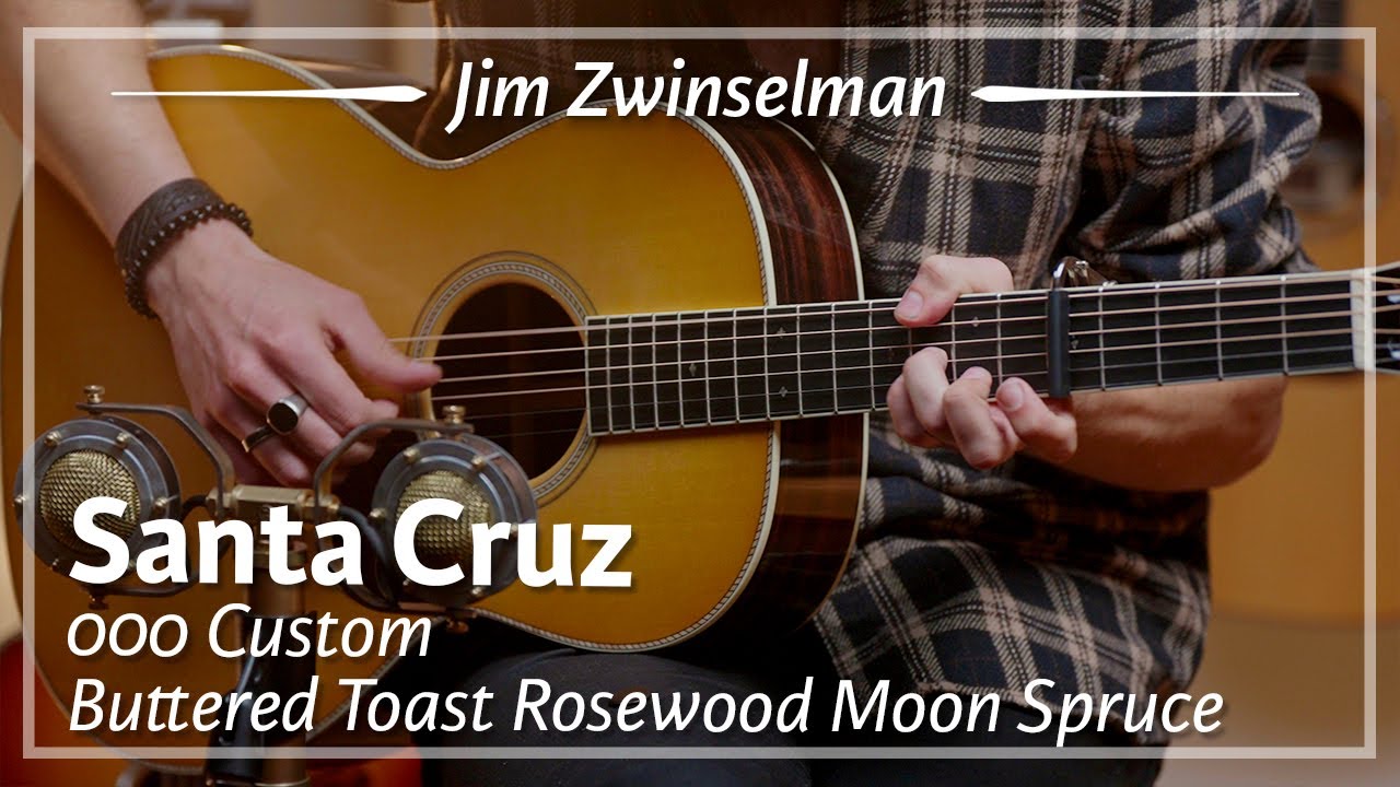 Santa Cruz 000 Custom Buttered Toast Rosewood Moon Spruce played by Jim ...