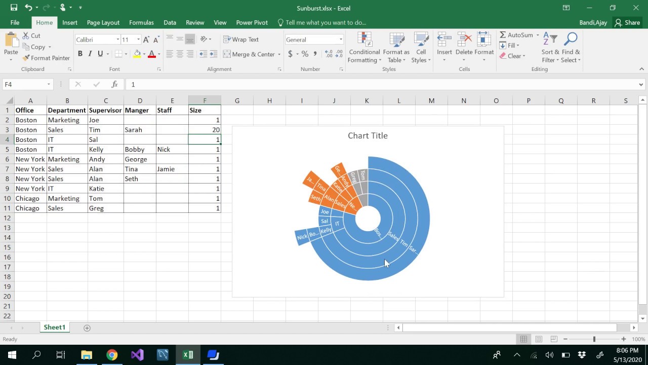 Sunburst Chart In Excel 2016 YouTube sunburst-chart-in-excel-2016-youtube