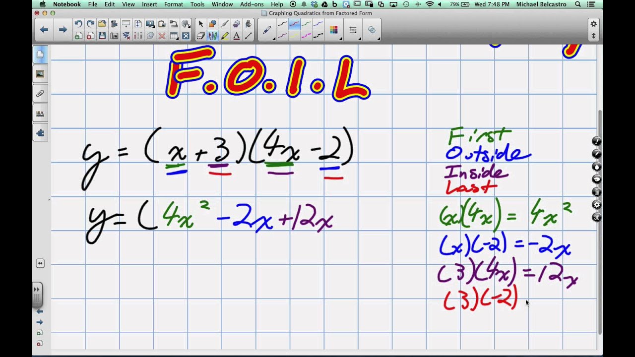 Distributive Property FOIL Grade 10 academic Lesson 3 3 3 26 14 - YouTube