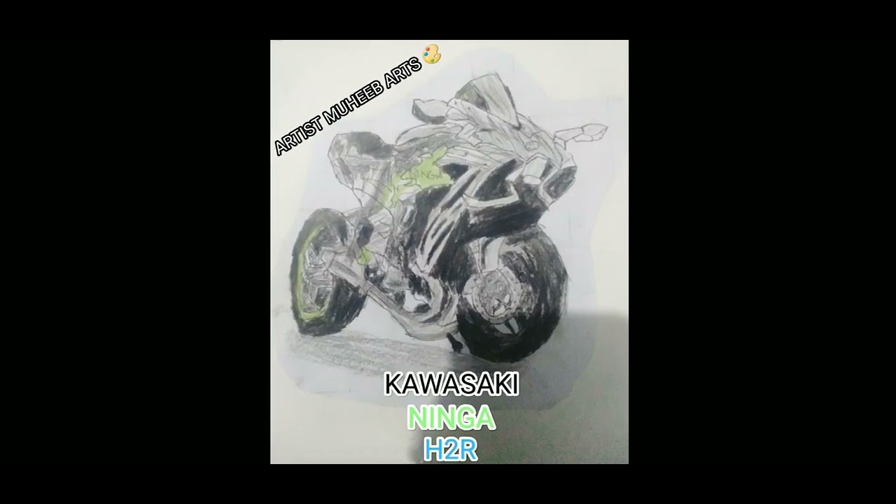 Kawasaki Ninga H2r # Artist Muheeb Arts 🎨 - YouTube