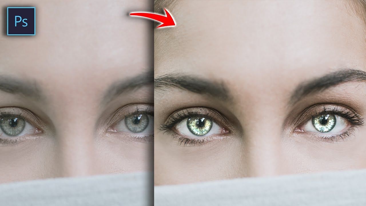 How To: Increase Contrast Of Eyes In Photoshop (2 Min) | Eye Retouching ...