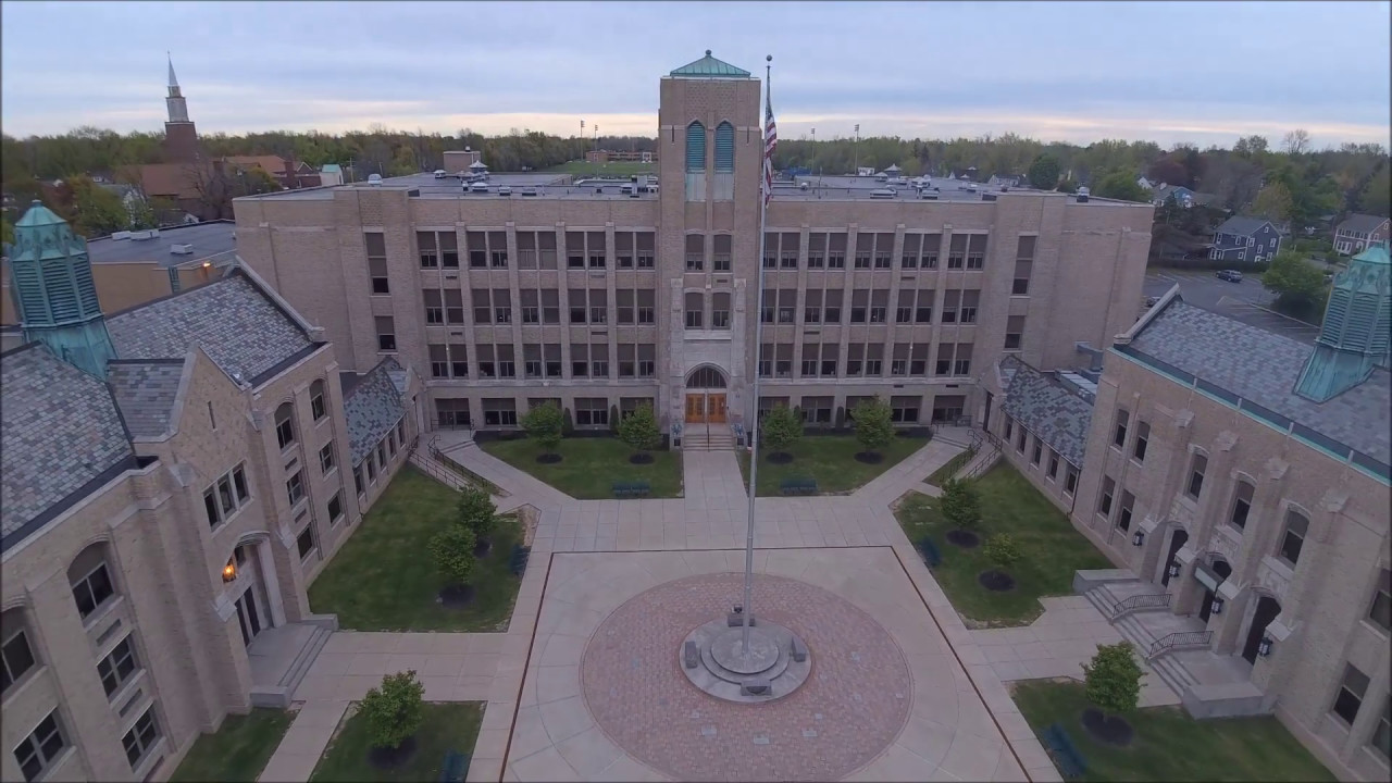 Amherst High School from a Drone Perspective - YouTube