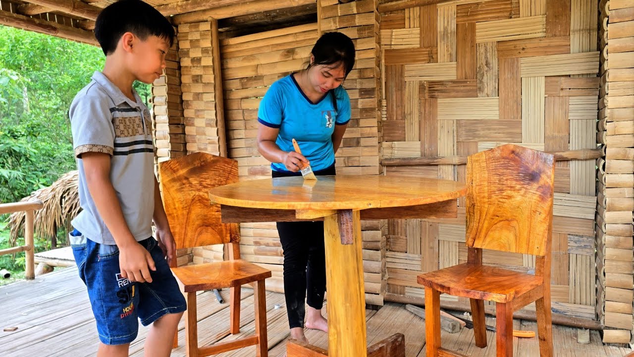 How to make a wooden table and chairs set - Excellent Carpenter Girl ...