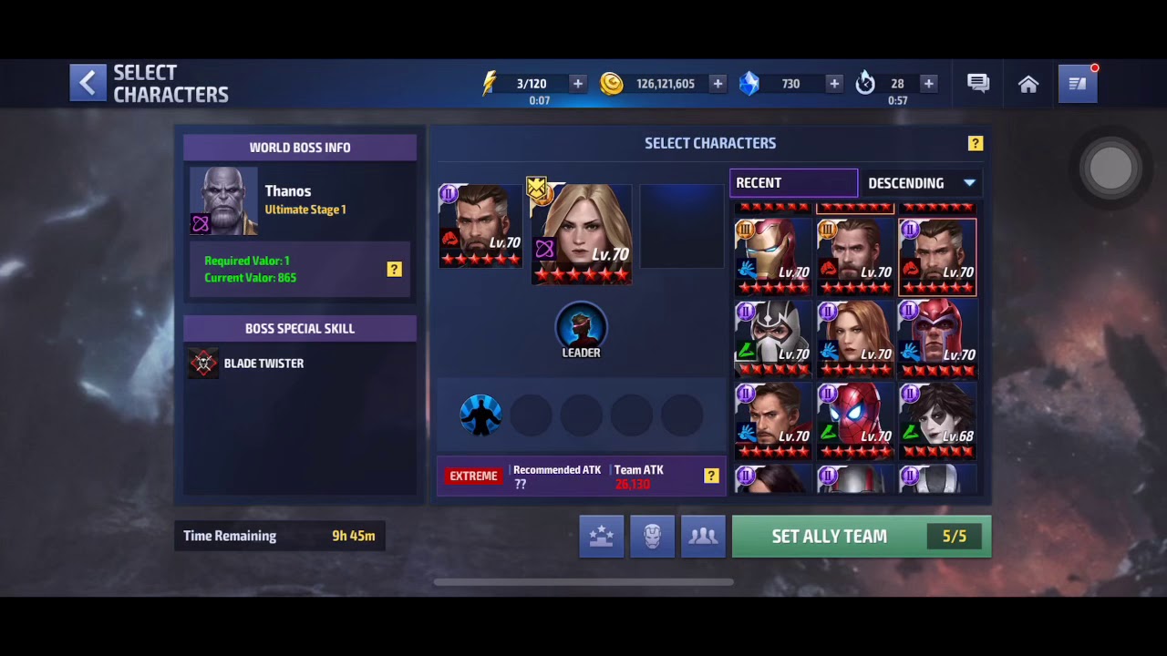 [Game Marvel future fight] Captain marvel đánh nhau với thanos - YouTube