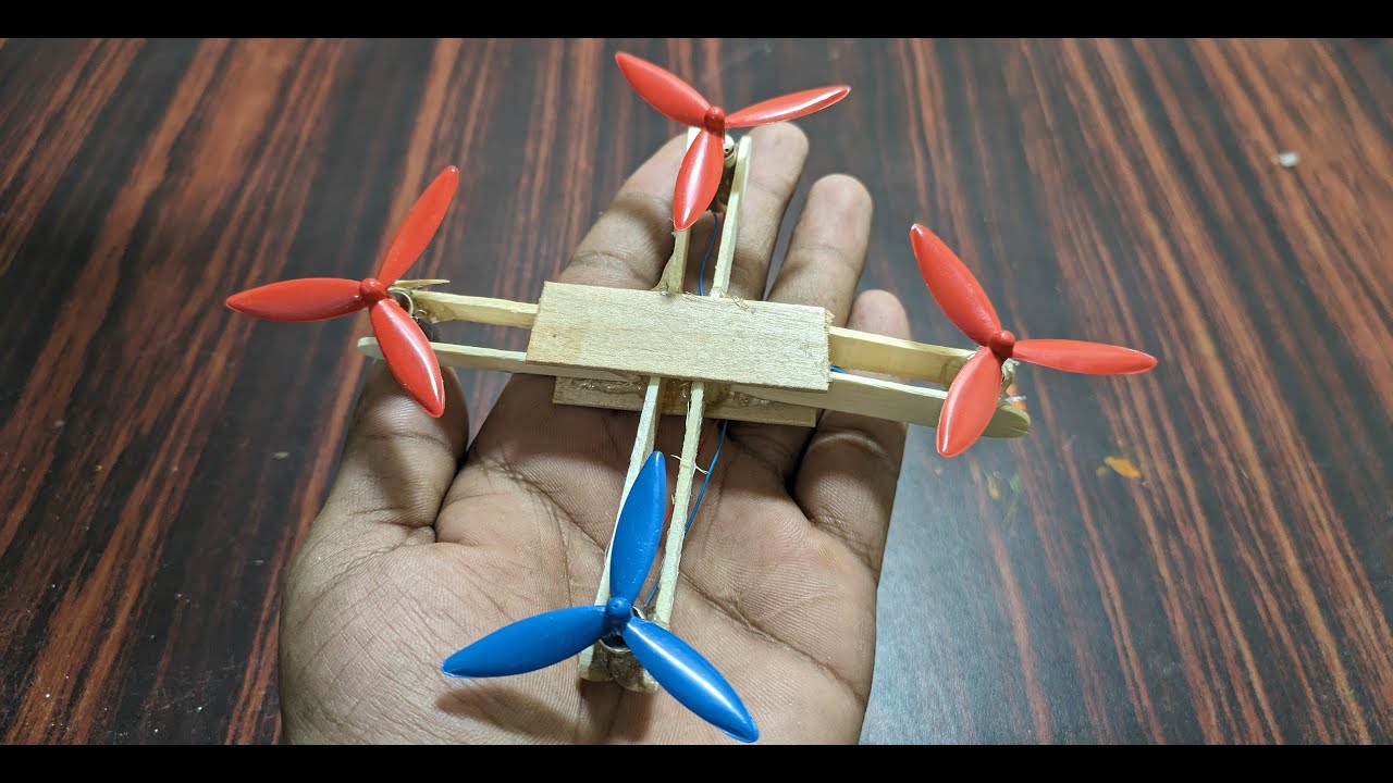 DIY mini drone | Make your own drone at home | Toy drone - YouTube