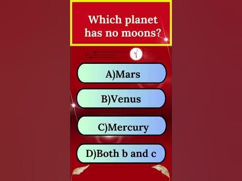 Which planet has no moons | Earth Mars Venus Mercury | General ...