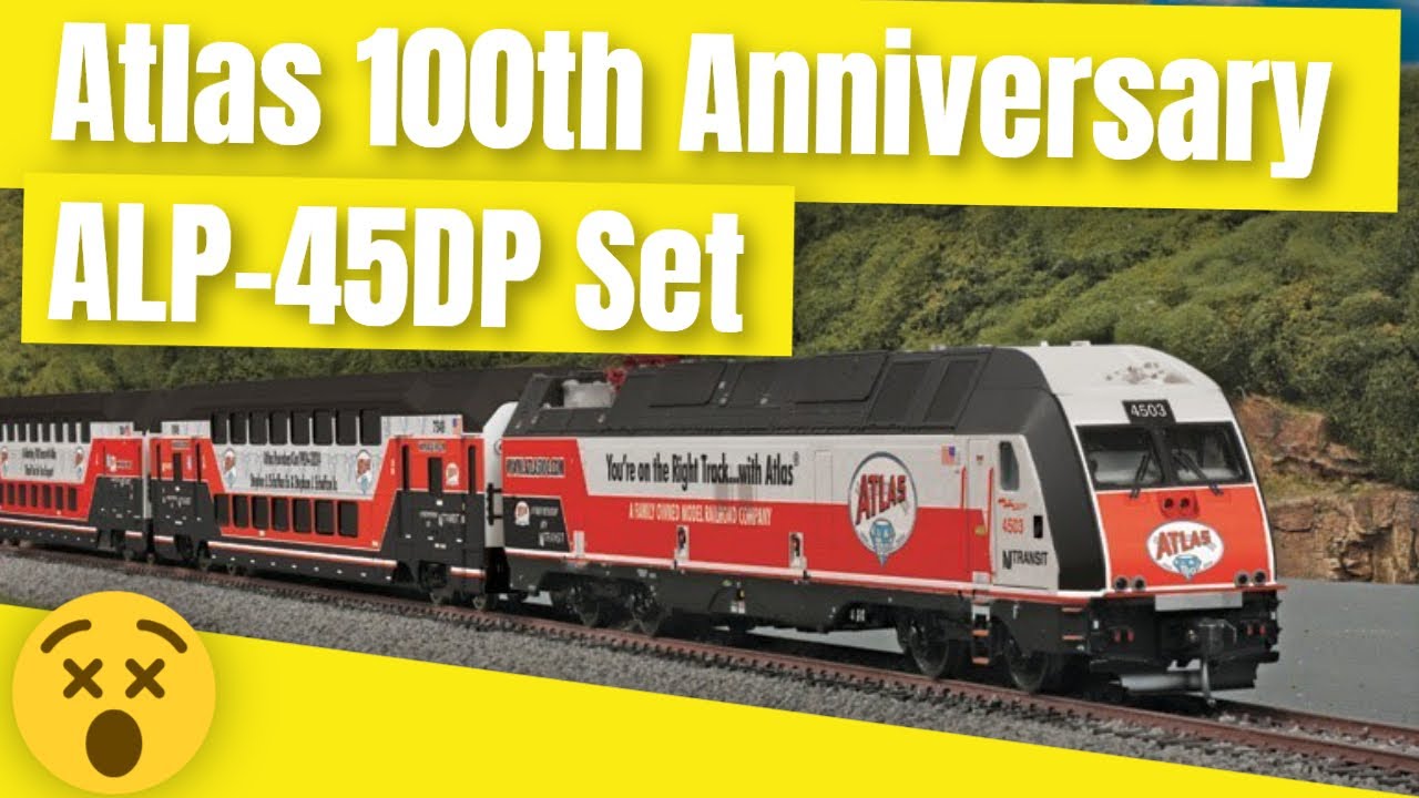 Atlas ALP-DP45 100th Anniversary Set w/ Commuter Cars, Cab Cars, DCC/Sound & LED Lit, Full ...